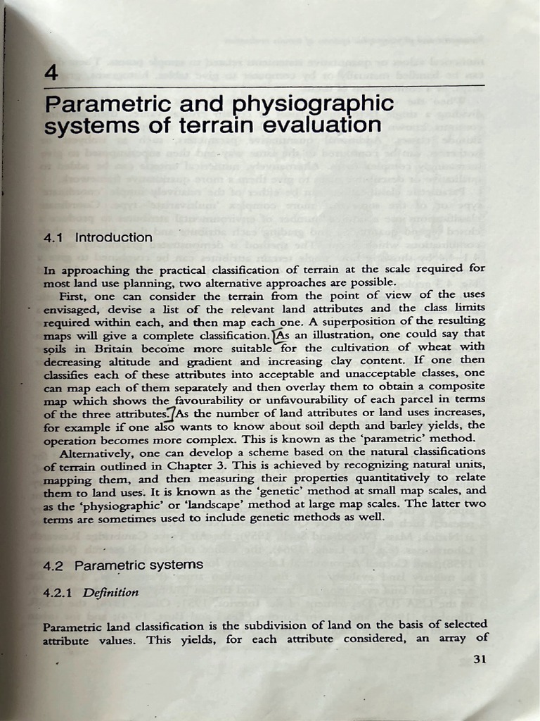 Parametric and Physiographic Systems | PDF | Soil | Landscape