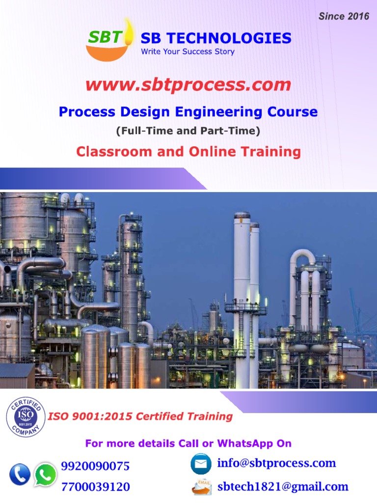 SBT Process Design Chem Engg Brochure | PDF