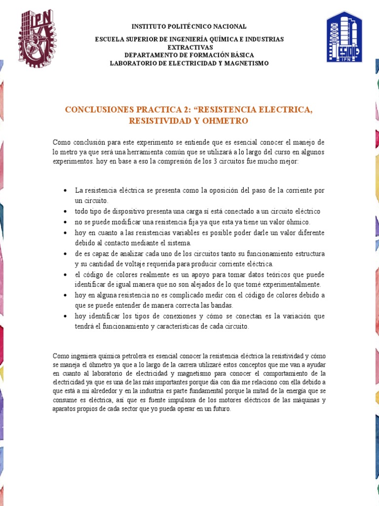 Conclusiones E2 P2 | PDF