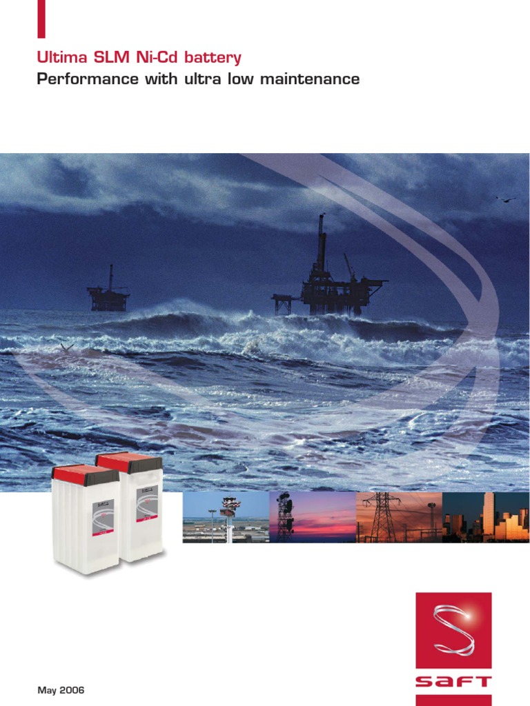 Performance With Ultra Low Maintenance: Ultima SLM Ni-Cd Battery | PDF | Galvanic Cells | Energy ...