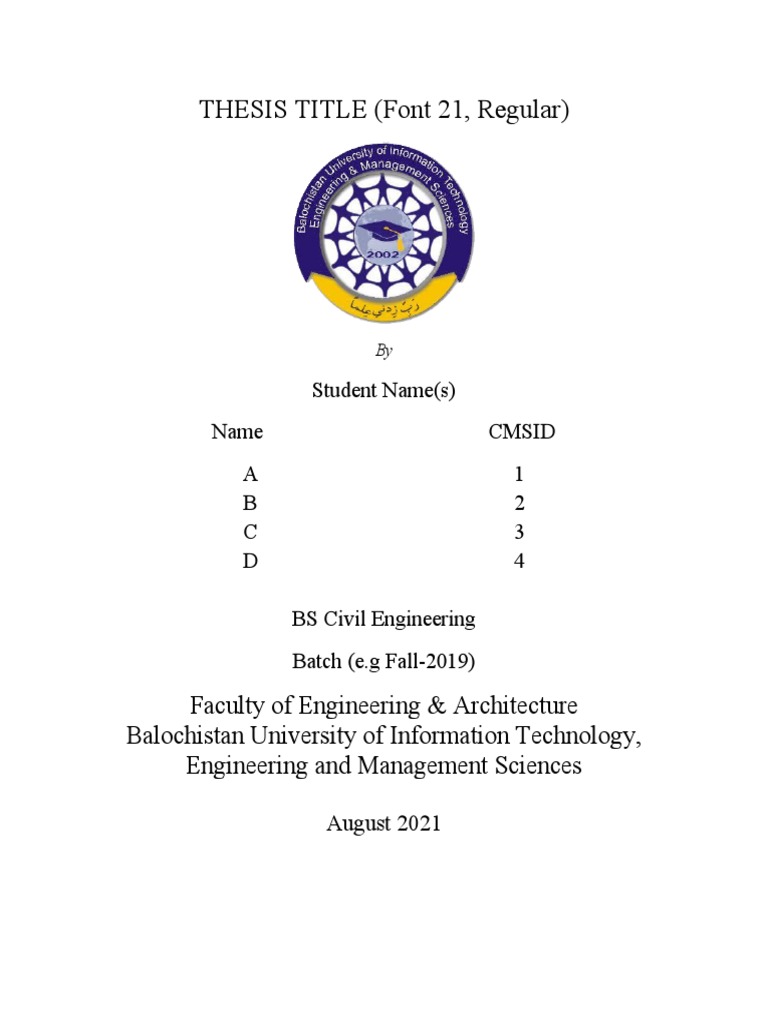 Thesis Preliminaries | PDF | Thesis