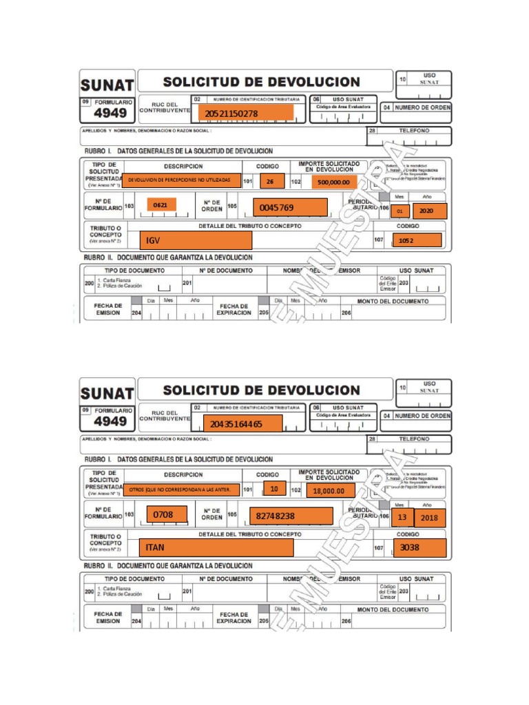 Formulario 4949 | PDF