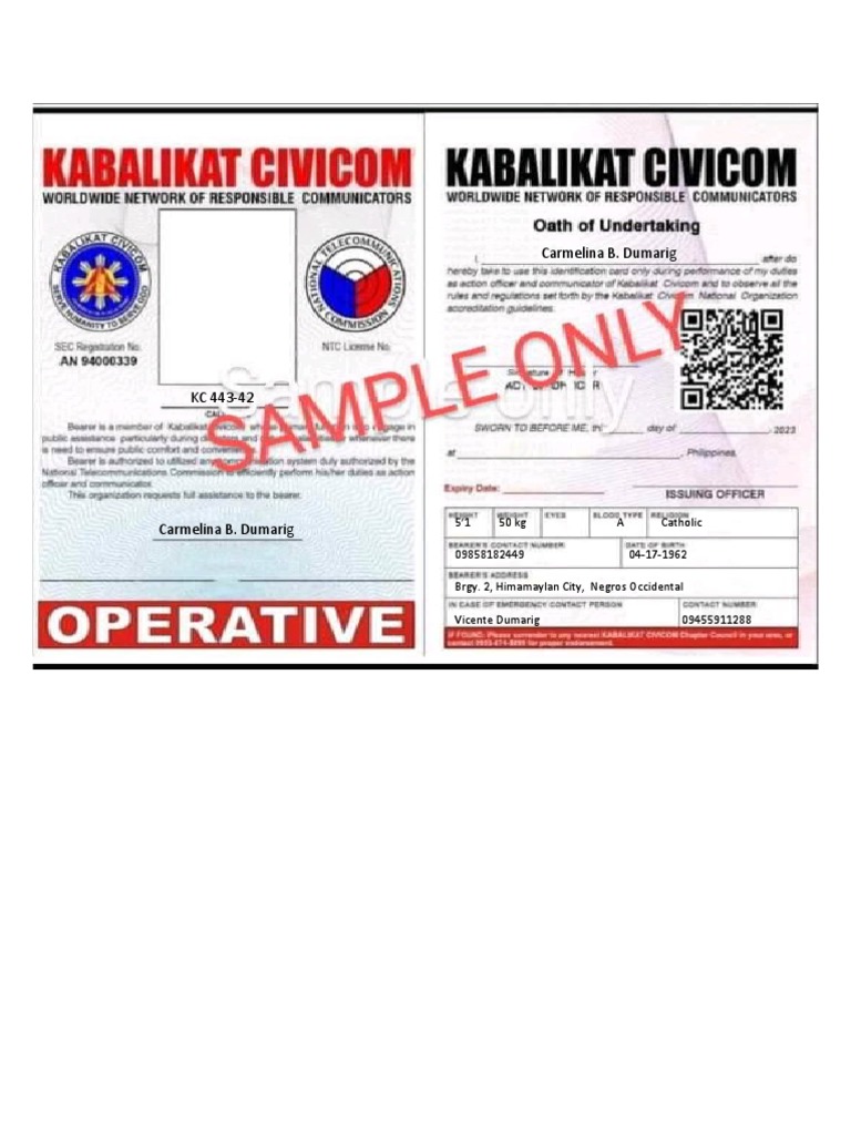 Kabalikat Civicom Sample Id | PDF