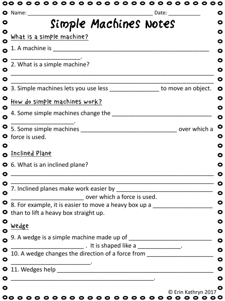Simple Machines Overview and Answers | PDF | Machines | Lever