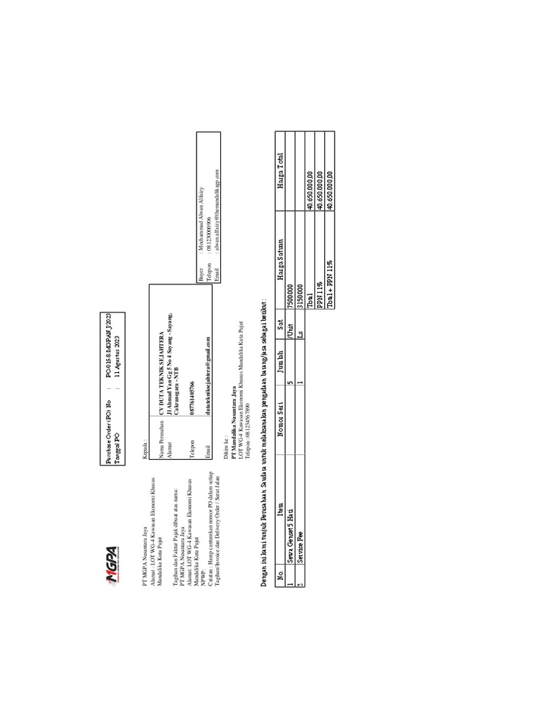Po 0158 MGP Anj 2023 | PDF