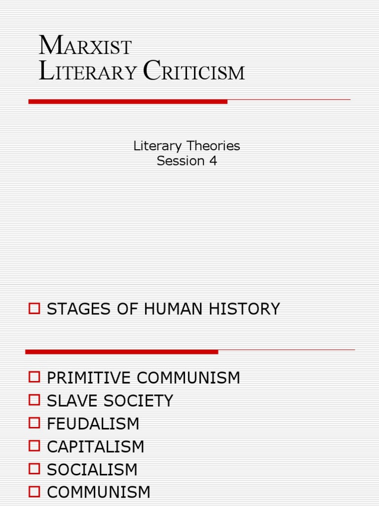 Literary Theories - Session 8 - Marxist Criticism | PDF | Communism ...