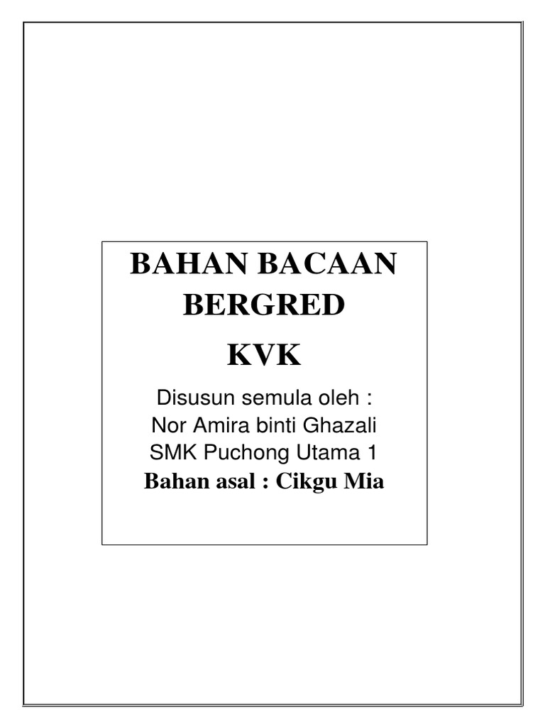 Bahan Bacaan KVK | PDF