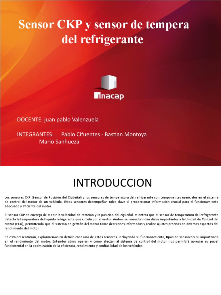 Sensor CKP Sensor de Temperatura Del Refrigerante CMP | PDF | Vehículos | Bienes manufacturados
