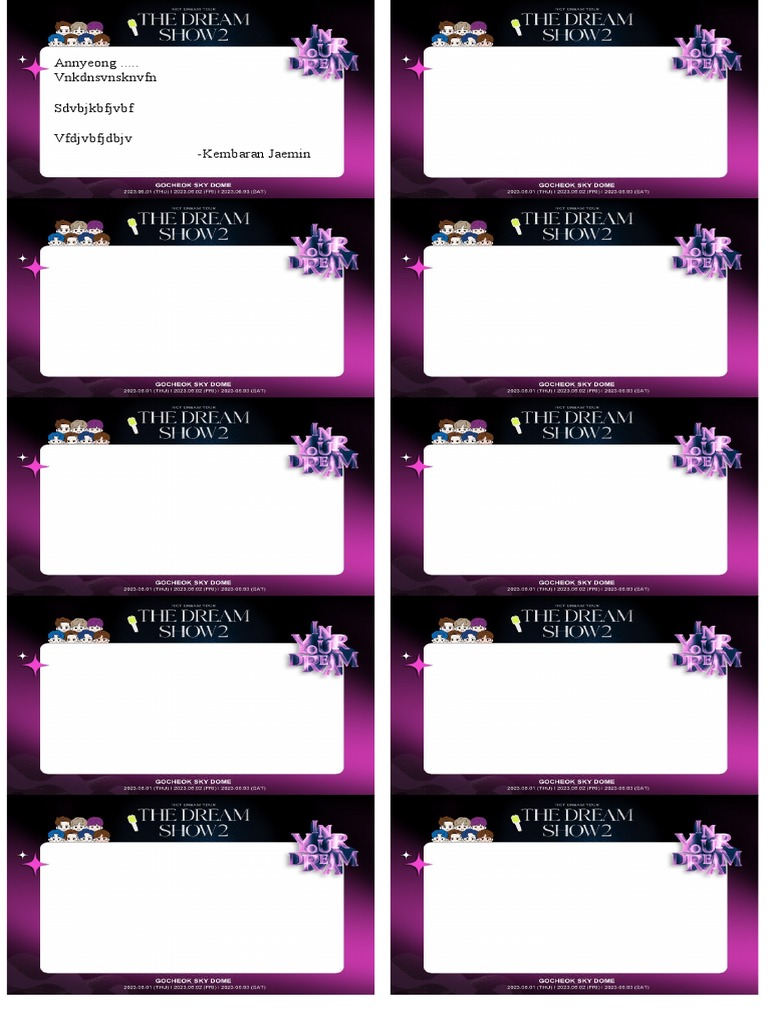 Layout Paper Greetings TDS Encore | PDF