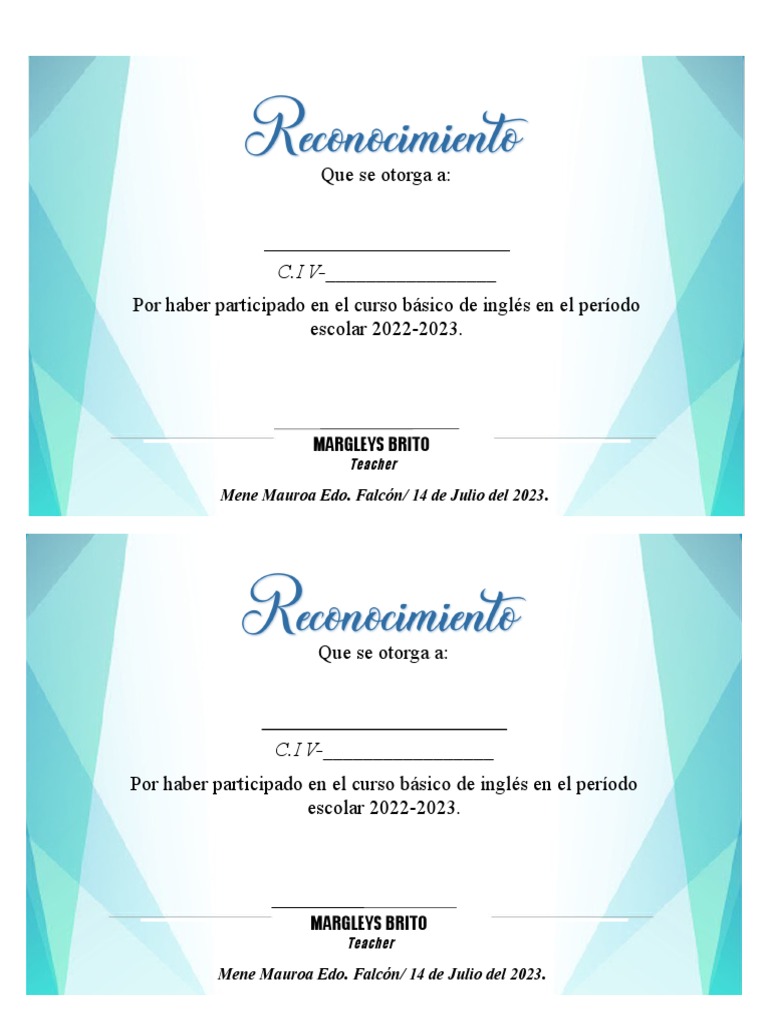 Certificado Ingles | PDF