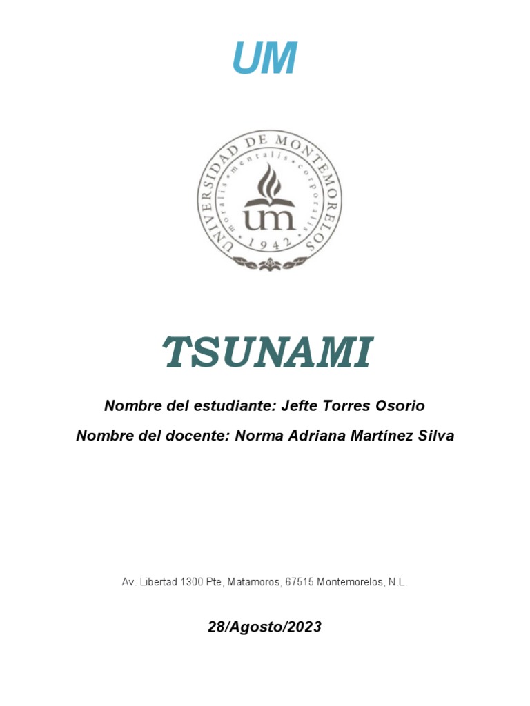 Tsunami Proyecto | PDF | Tsunami | Temblores