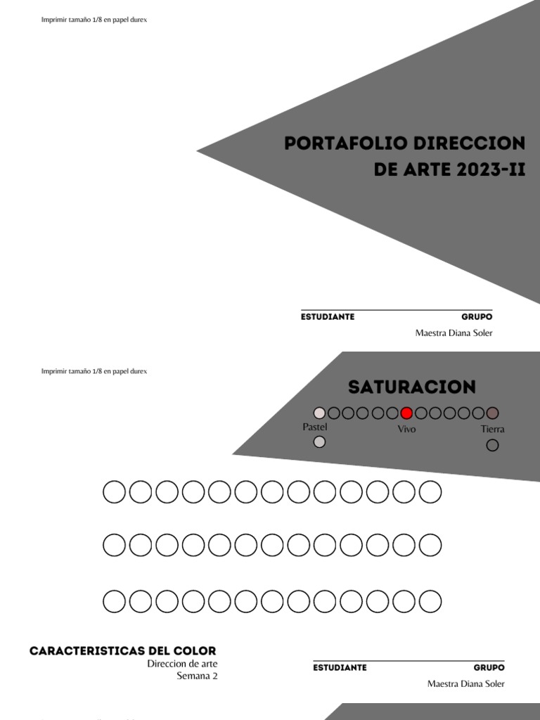 Bitacora Direccion de Arte 2023 Maestra Diana Soler | PDF | Color | Visión