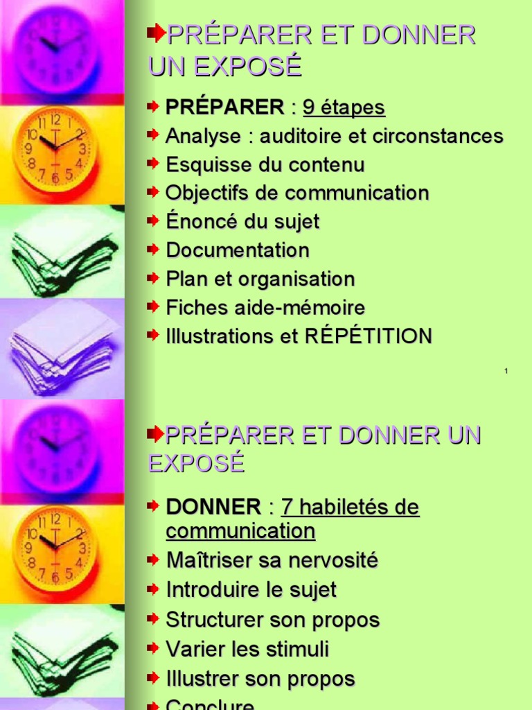 Préparer Et Donner Un Exposé | PDF