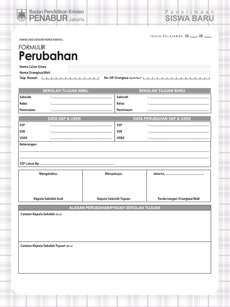 Form Perubahan Dikompresi | PDF