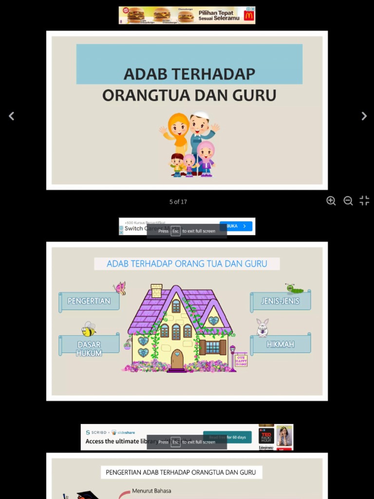 Adab Terhadap Guru Dan Ortu | PDF