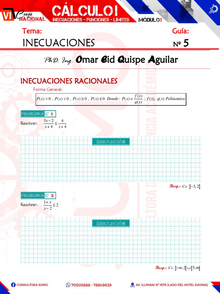 Inecuaciones Práctica 5 | PDF | Matemáticas | Álgebra
