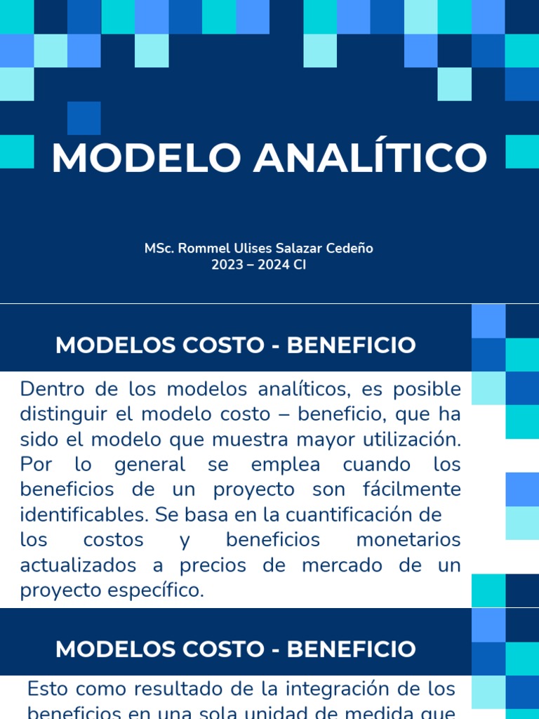Análisis de Modelos Costo-Beneficio y Efectividad | PDF | Evaluación ...