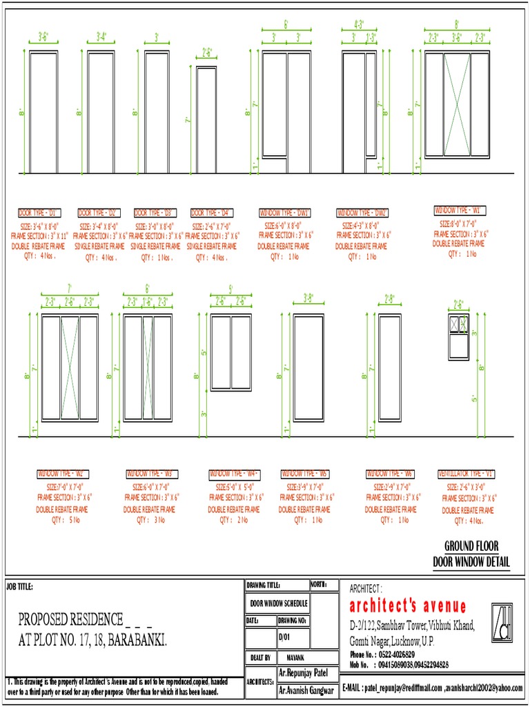 Raj Abhishek Door Groundl | PDF | Architectural Elements ...