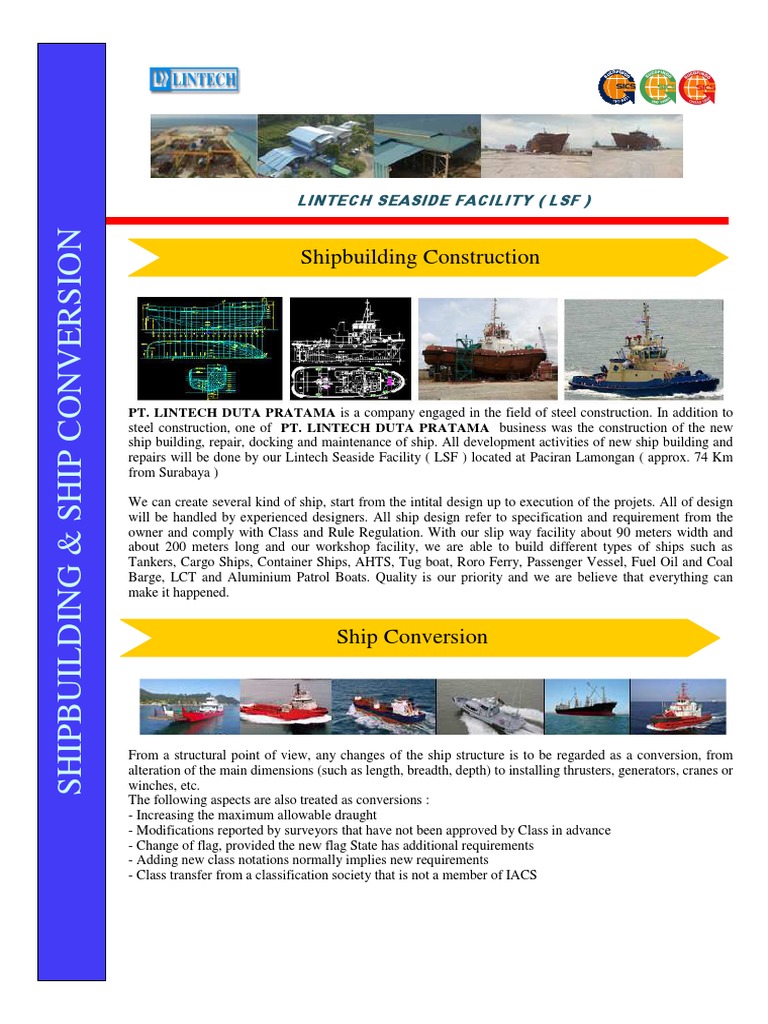 Brochure - Shipbuilding & Docking | PDF | Ships | Shipbuilding