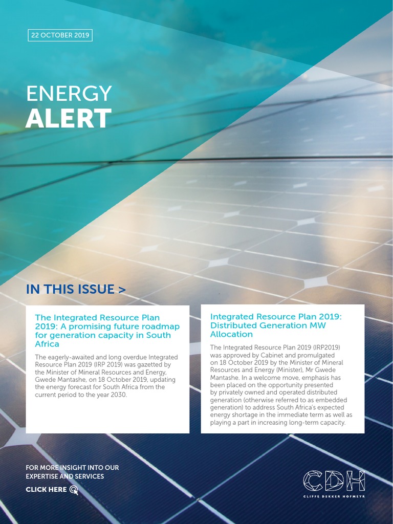 Energy Alert 22 October 2019 | PDF | Electricity Generation ...