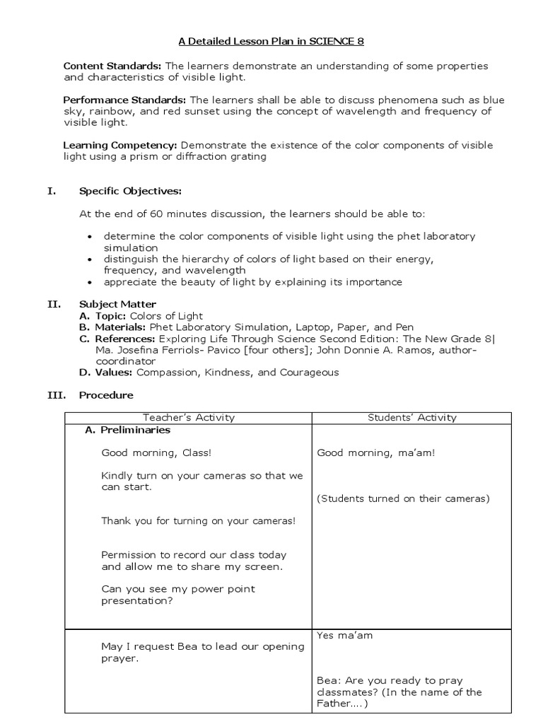 I Am Sharing 'Colors of Light' With You | PDF | Light | Color