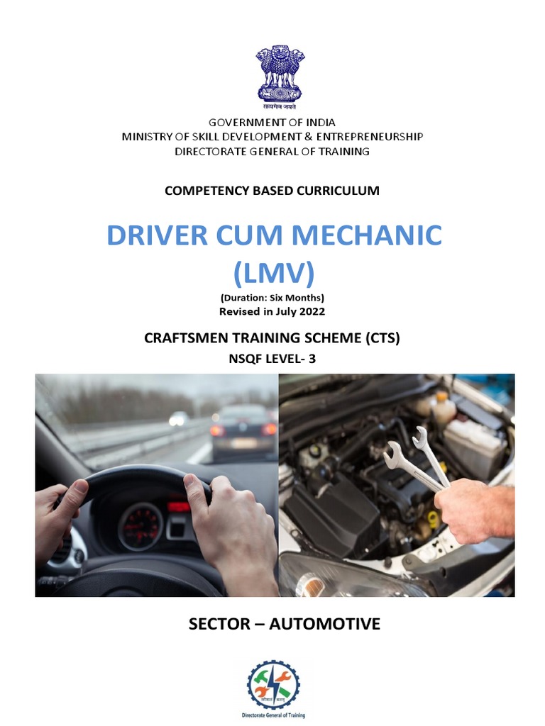 Driver Cum Mechanic (LMV) Training Guide | PDF | Vehicles | Transport