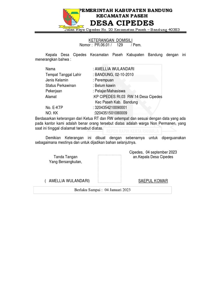 KETERANGAN Oke | PDF