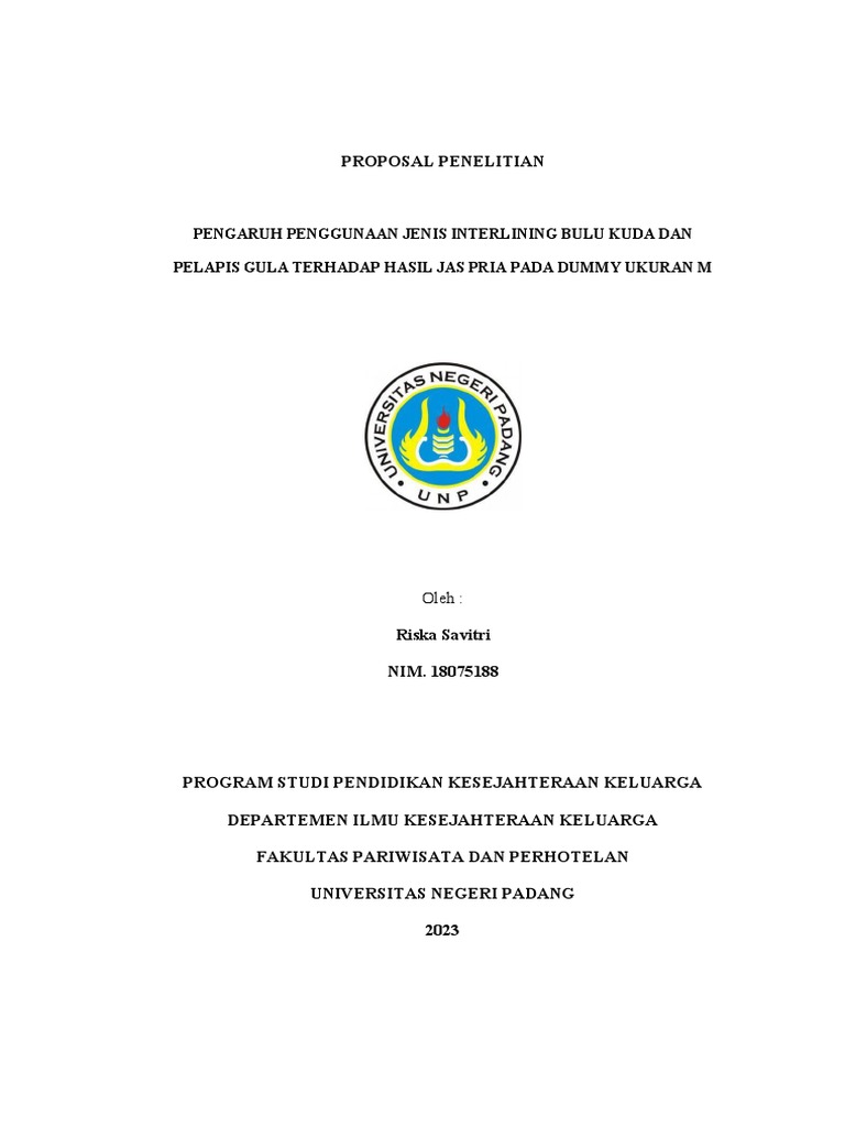 Pengaruh Interlining pada Hasil Jas Pria | PDF