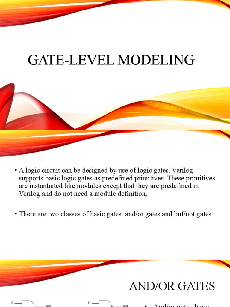 Gate Level Modeling Pdf Logic Gate Electronics