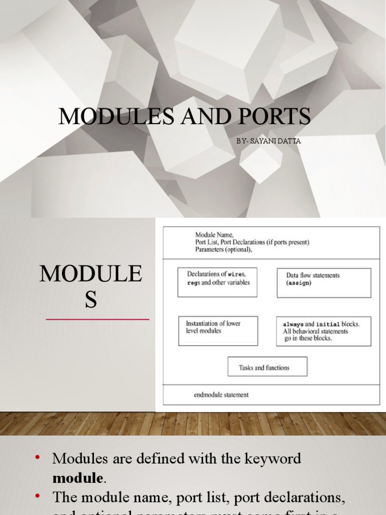 Modules and Ports | PDF | Computing | Programming Paradigms