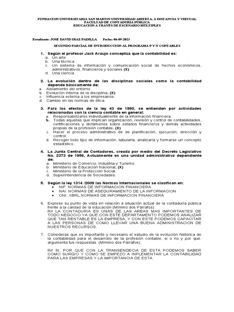 Induccion Al Programa Segundo Parcial Ok | PDF | Contabilidad | Contador