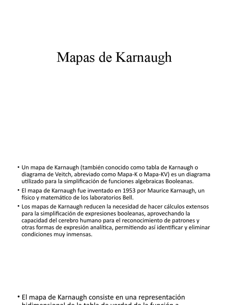 Mapas de Karnaugh | PDF | Programación de computadoras | Ciencias de la Computación