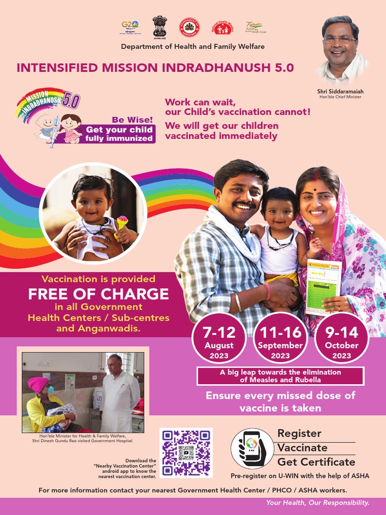 Health Dept Indradhanush Collaterals - Poster - V8 | PDF | Immunology ...
