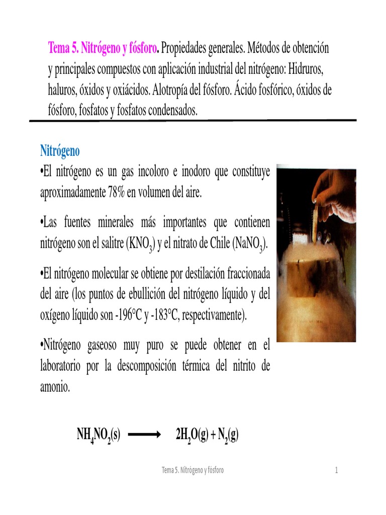 El Nitrogeno | PDF | Amoníaco | Nitrógeno