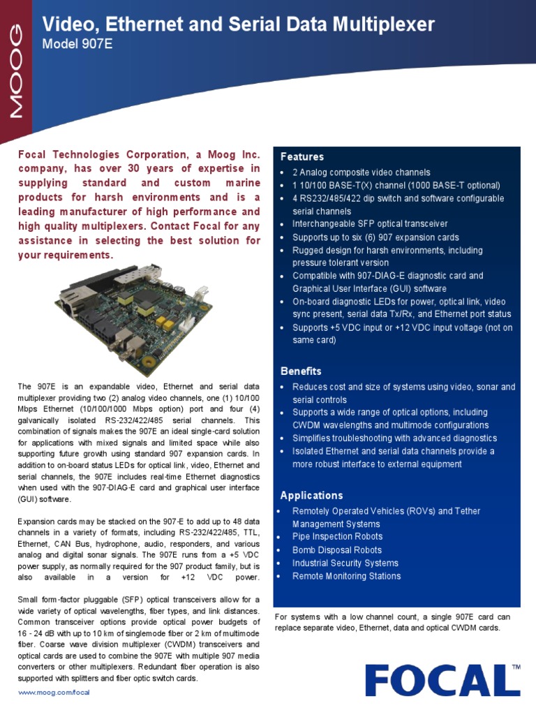 5 Mux Model-907e | PDF | Wavelength Division Multiplexing | Computer Hardware
