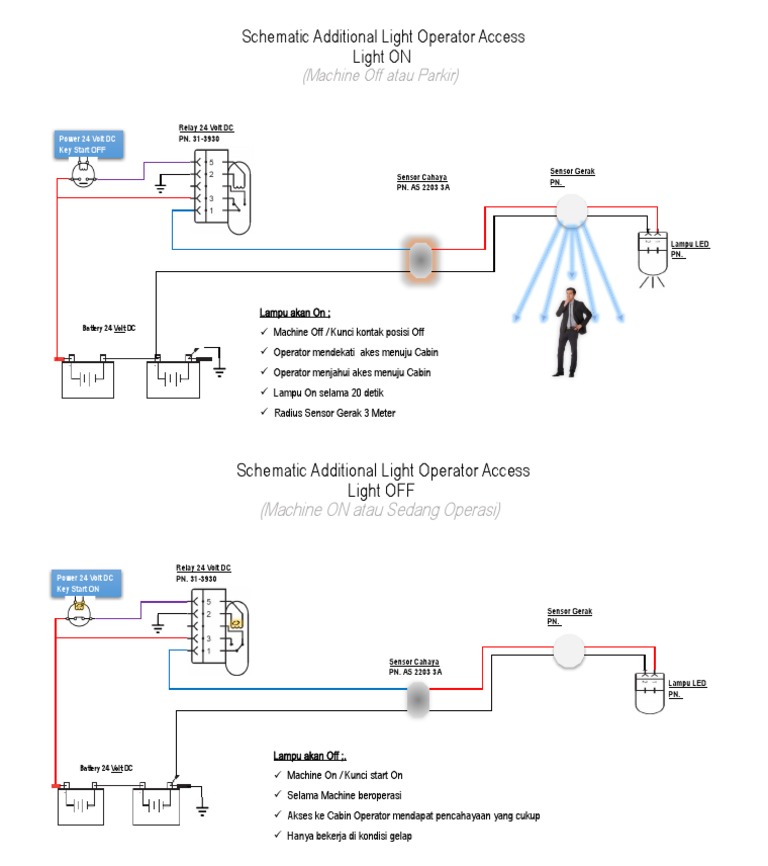 Schematic Sensor Gerak On Dan Off Posisi | PDF