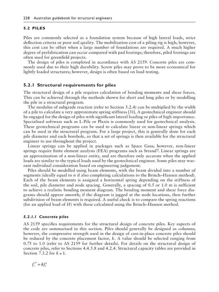 Pile Design From Australian Guidebook For Structural Engineers | PDF ...