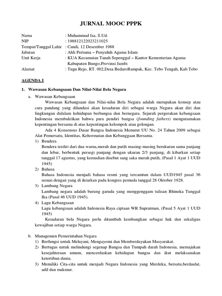 Jurnal Mooc PPPK Muhammad Isa | PDF