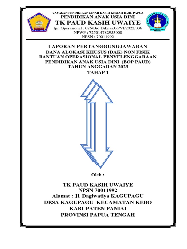 Laporan Pertanggung Jawaban Bop 2023 Tahap 1 | PDF
