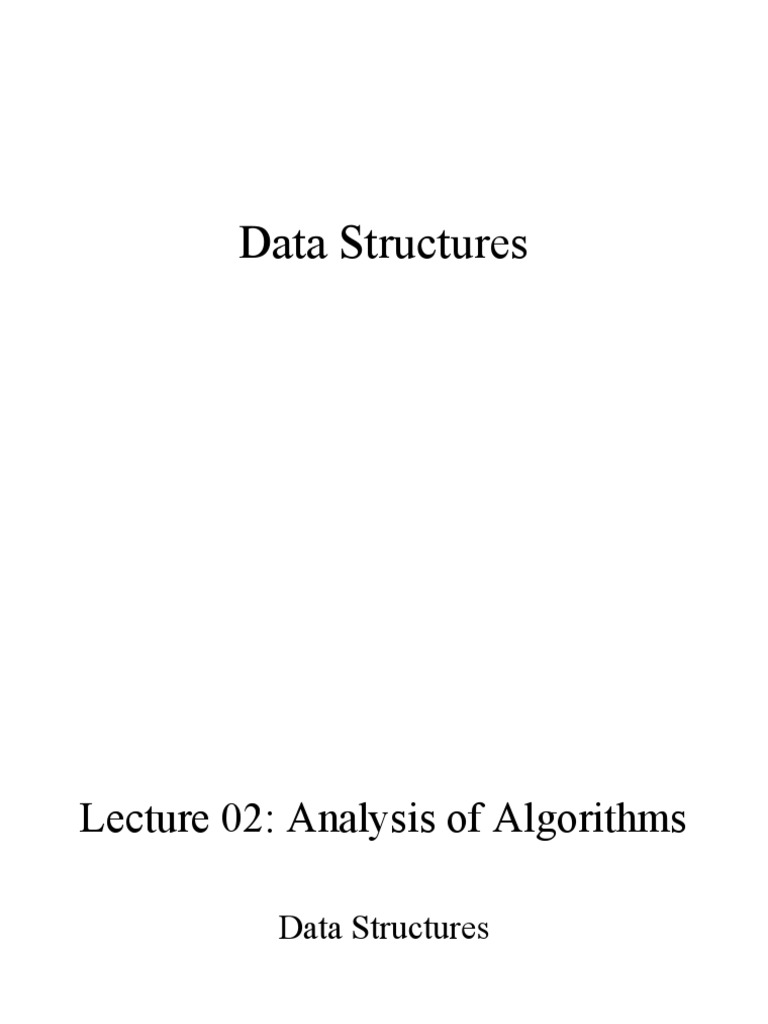 Analysis Of Algorithms Ds Pdf Algorithms Computational Complexity Theory 