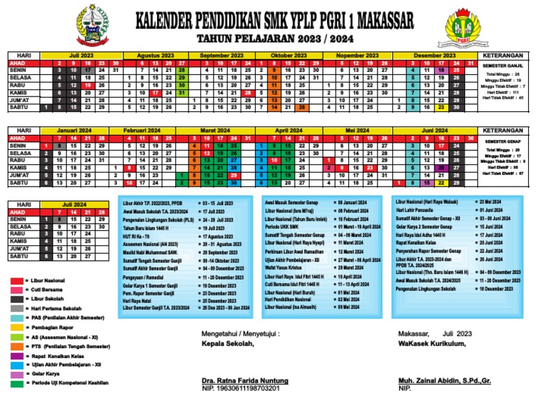 Kalender Pendidikan 2025 Makassar | PDF