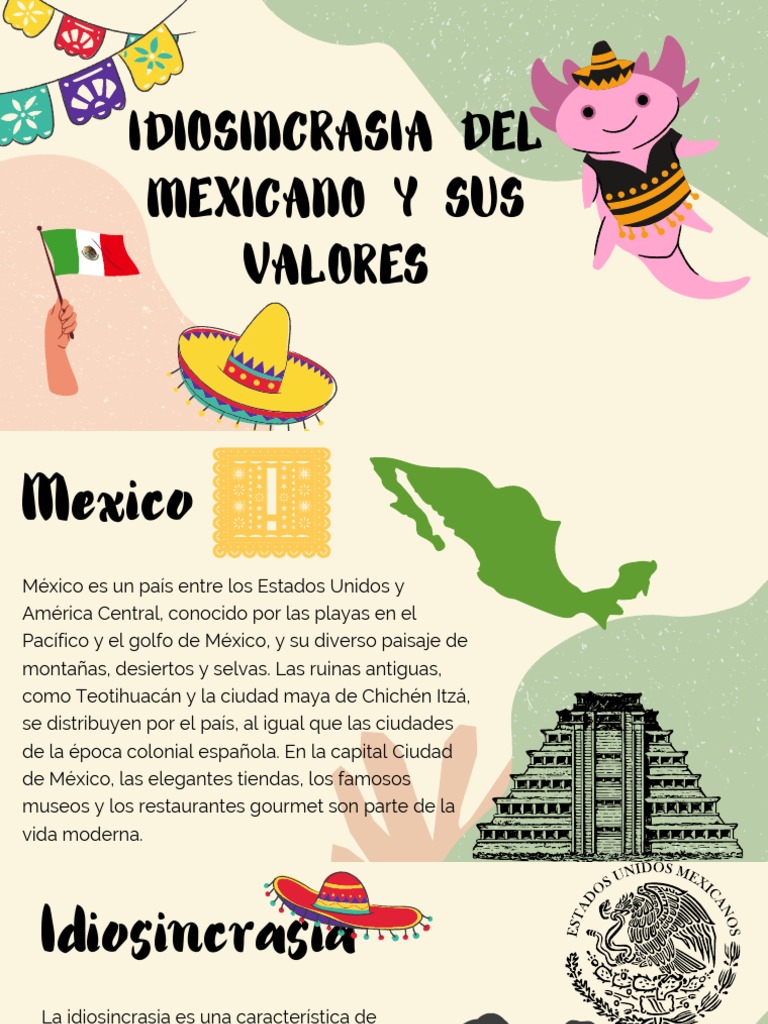 Idiosincrasia Del Mexicano y Sus Valores Presentacion | PDF | México ...