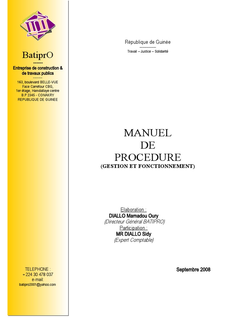 Manuel de Procedure | PDF | Business | Salaires