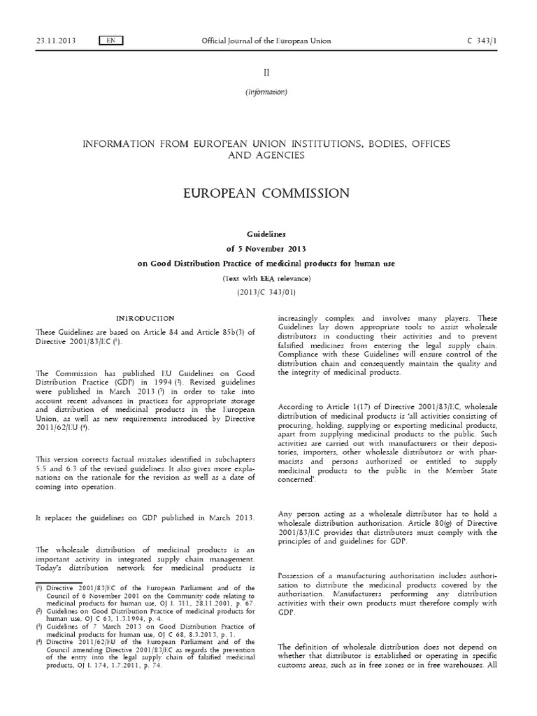 EMA GP Distribution | PDF | Quality Management System | Calibration