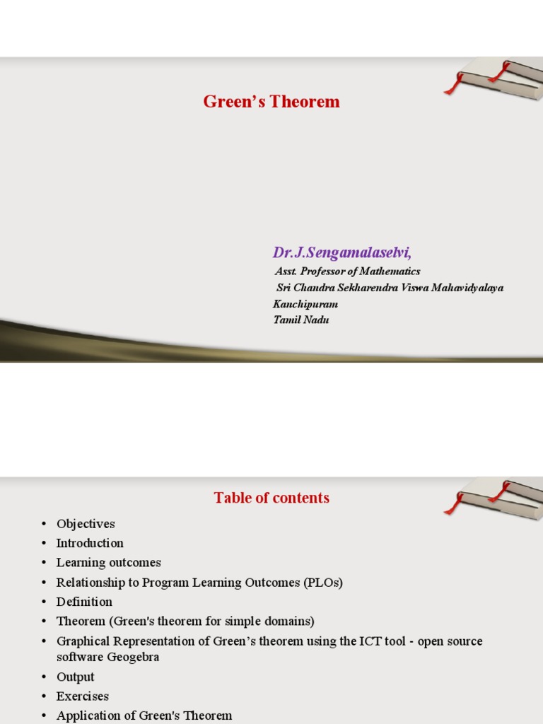 Green Theorem | PDF | Integral | Derivative