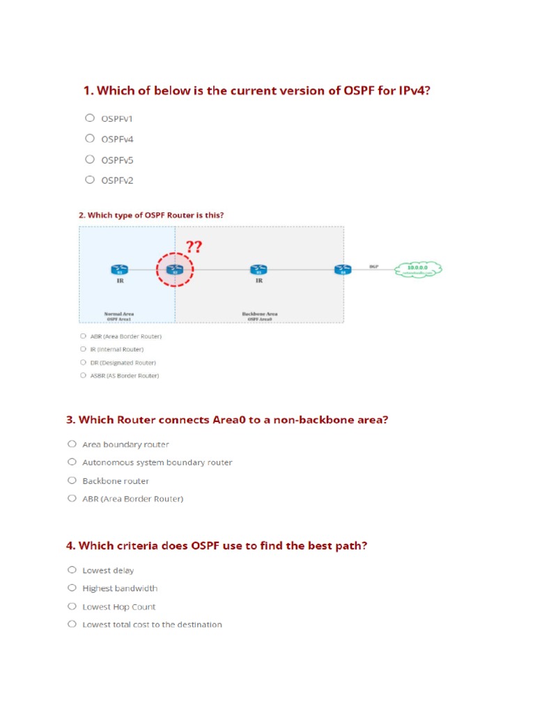 Ospf Basic Question And Answer Pdf