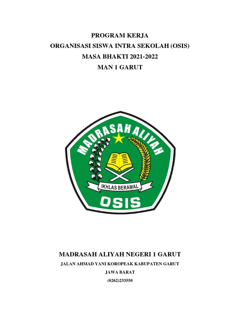 Program Kerja OSIS MAN 1 Garut 2021-2022 | PDF