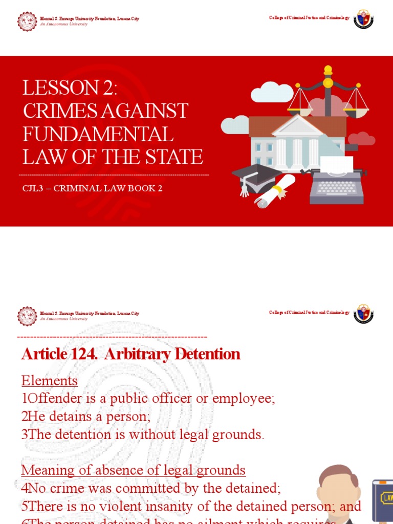 Lesson 2 Crimes Against Fundamental Law of The State LMS Template | PDF | Crimes | Crime & Violence