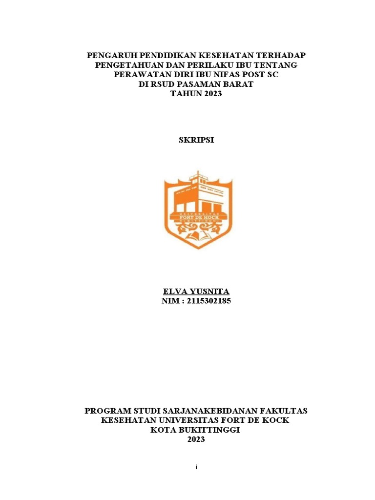 Pengaruh Pendidikan Kesehatan Terhadap Pengetahuan Dan Perilaku Ibu ...