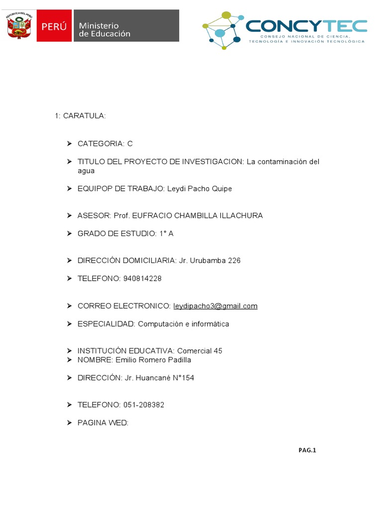 La Contaminación Del Agua Proyecto | Descargar gratis PDF | Protozoos ...